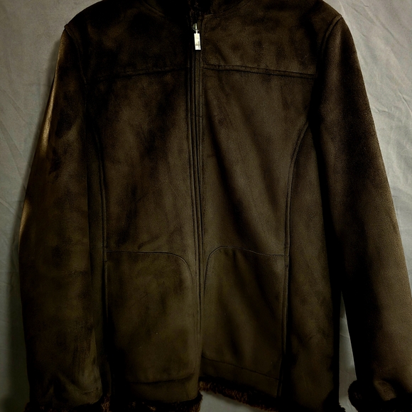 Utex | Jackets & Coats | Utex Rich Chocolate Bomber Jacket Faux Suede ...